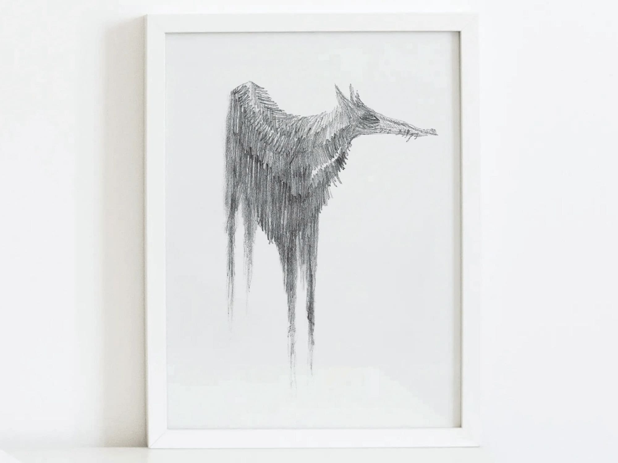 Wolf Art Print, 8x10. Dark Fantasy Illustration, Gothic Lupine Creature ...