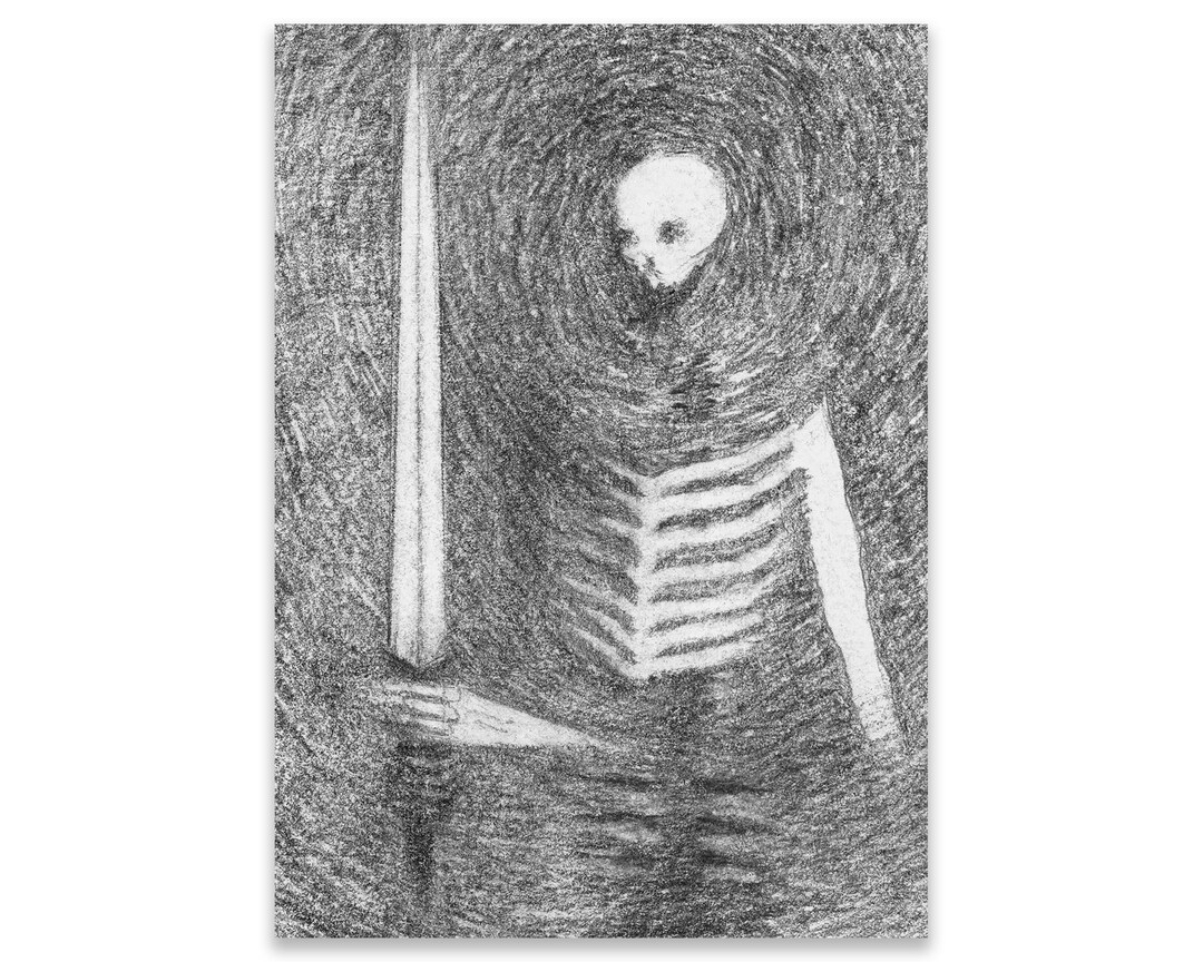 God of Death Art Print, 5x7. Gothic Macabre Illustration of Ghostly ...