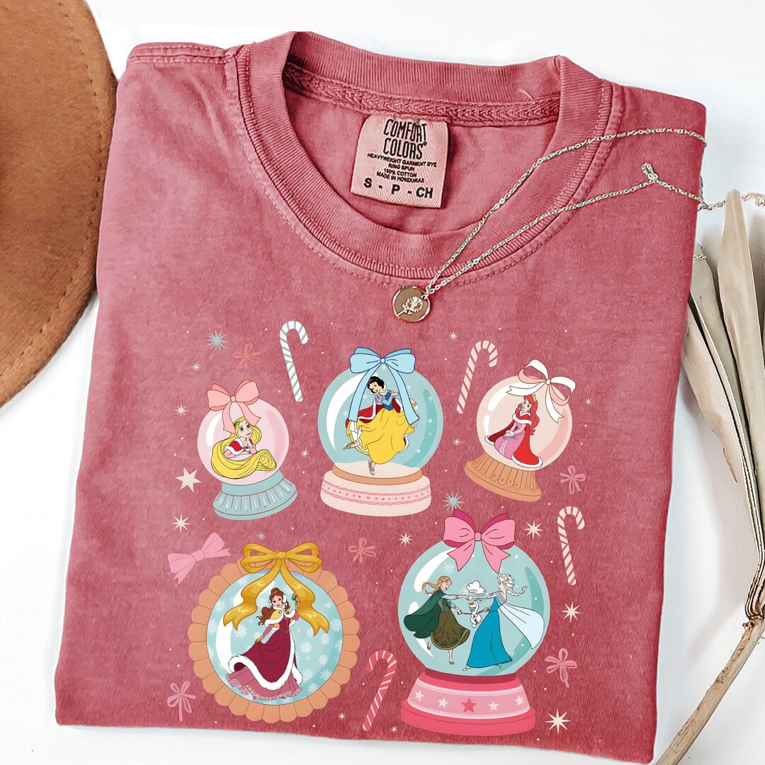 Comfort Color® Disney Princess Snow Globe Shirt, Disneyworld Belle ...