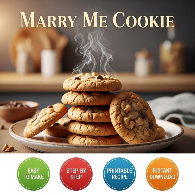 Marry Me Cookie Recipe (brown Butter, White Chocolate, PDF Download) - Etsy