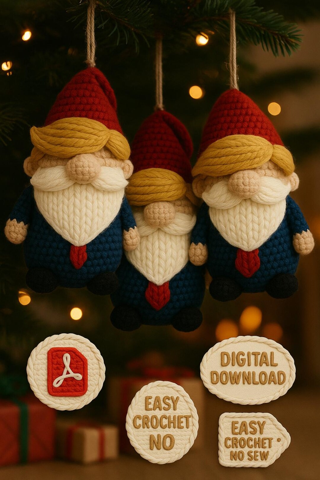 Trump Gnome Crochet Pattern: Funny Political Amigurumi Doll (PDF ...