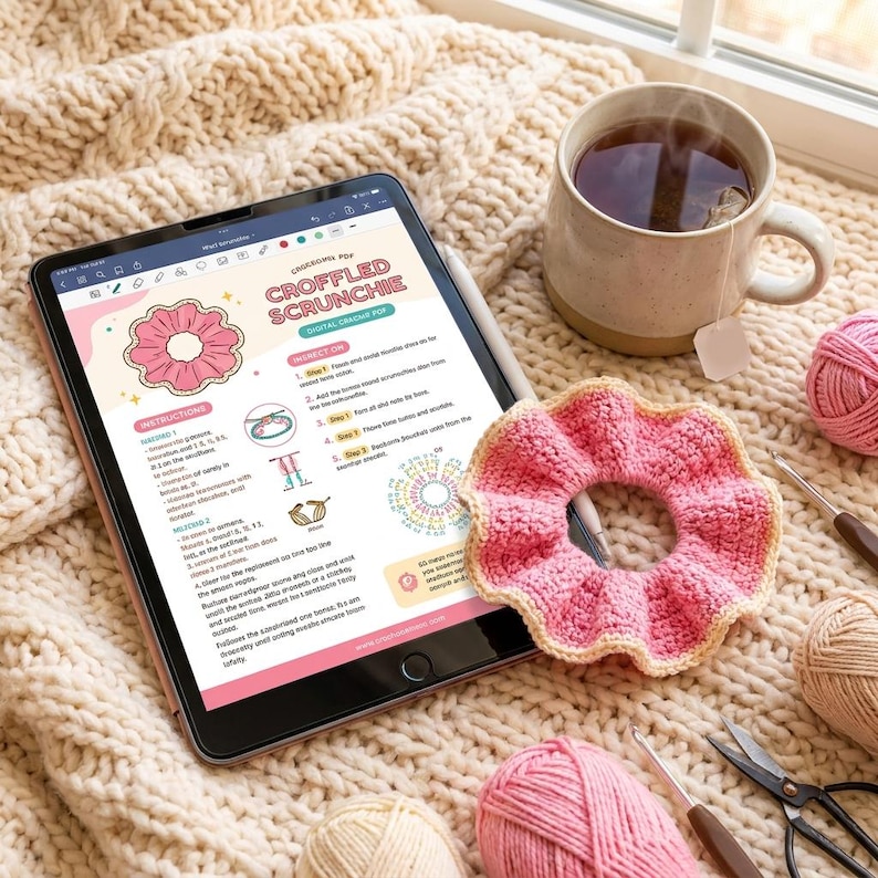 Crochet Scrunchie Pattern PDF | Beginner Hair Accessory | Easy Digital ...