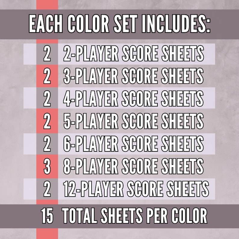 60 Printable Score Sheet Bundle - Dice, Cards, Board Game Trackers for ...
