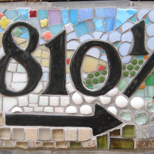 Mosaic Address Sign - Etsy
