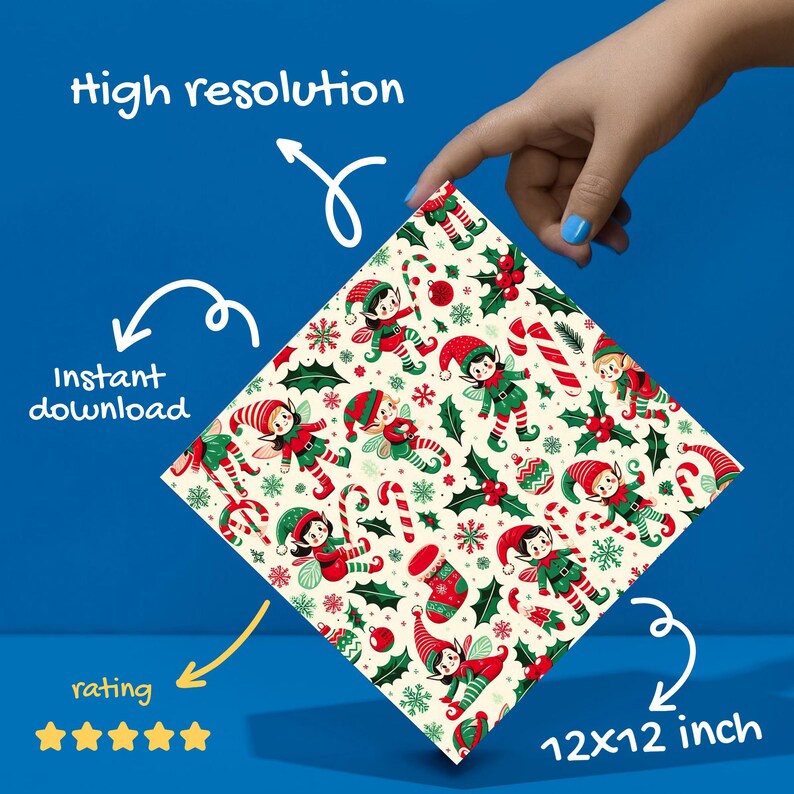 Digital Paper Bundle - Christmas 12x12 Seamless Patterns, 4000+ Designs ...