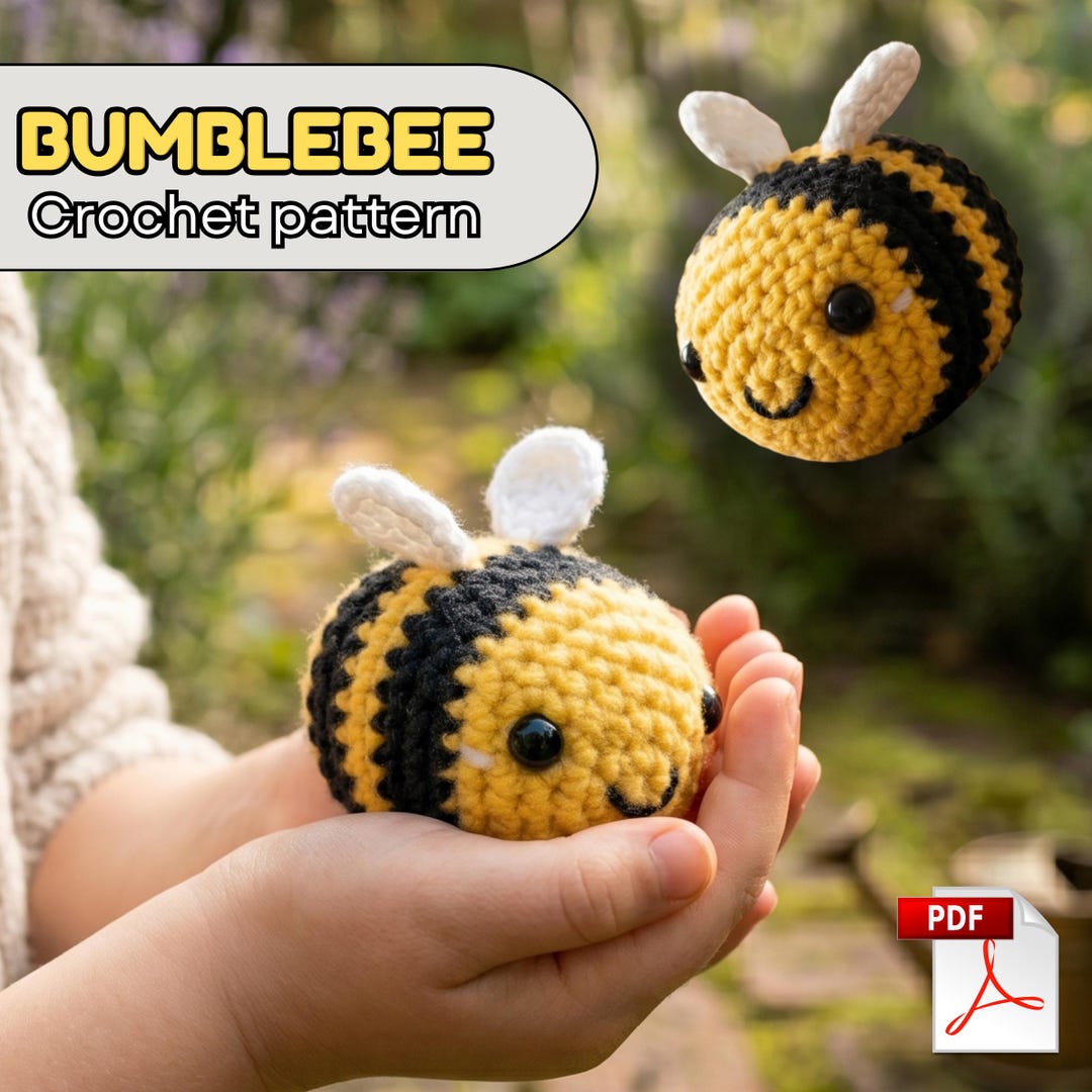 Bumblebee Amigurumi Crochet Pattern PDF, Beginner Friendly Bee Plush ...