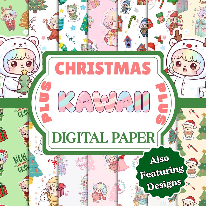 Digital Paper Bundle - Christmas 12x12 Seamless Patterns, 4000+ Designs ...