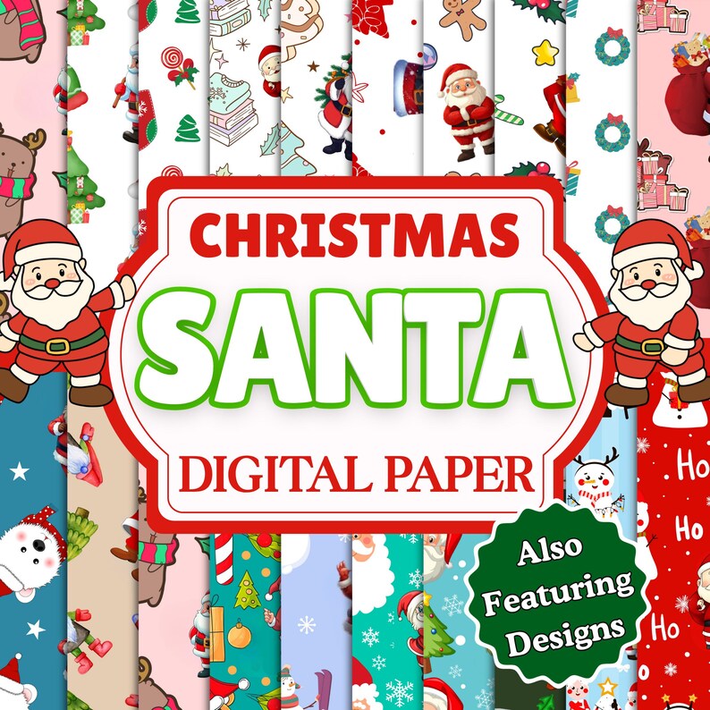 Digital Paper Bundle - Christmas 12x12 Seamless Patterns, 4000+ Designs ...