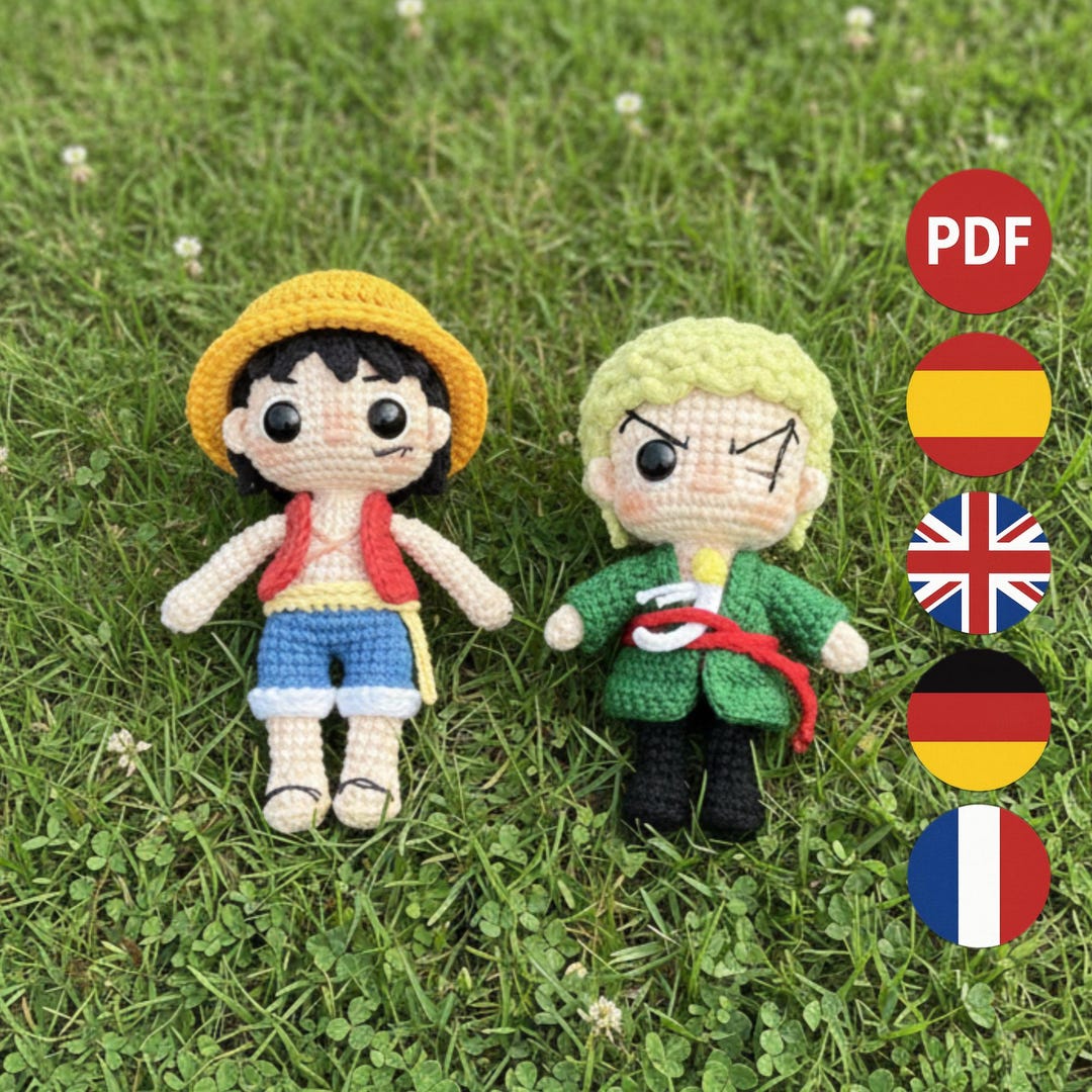 Crochet Pattern - Digital Pattern - 2 in 1 Straw Hat Pirate Captain and ...