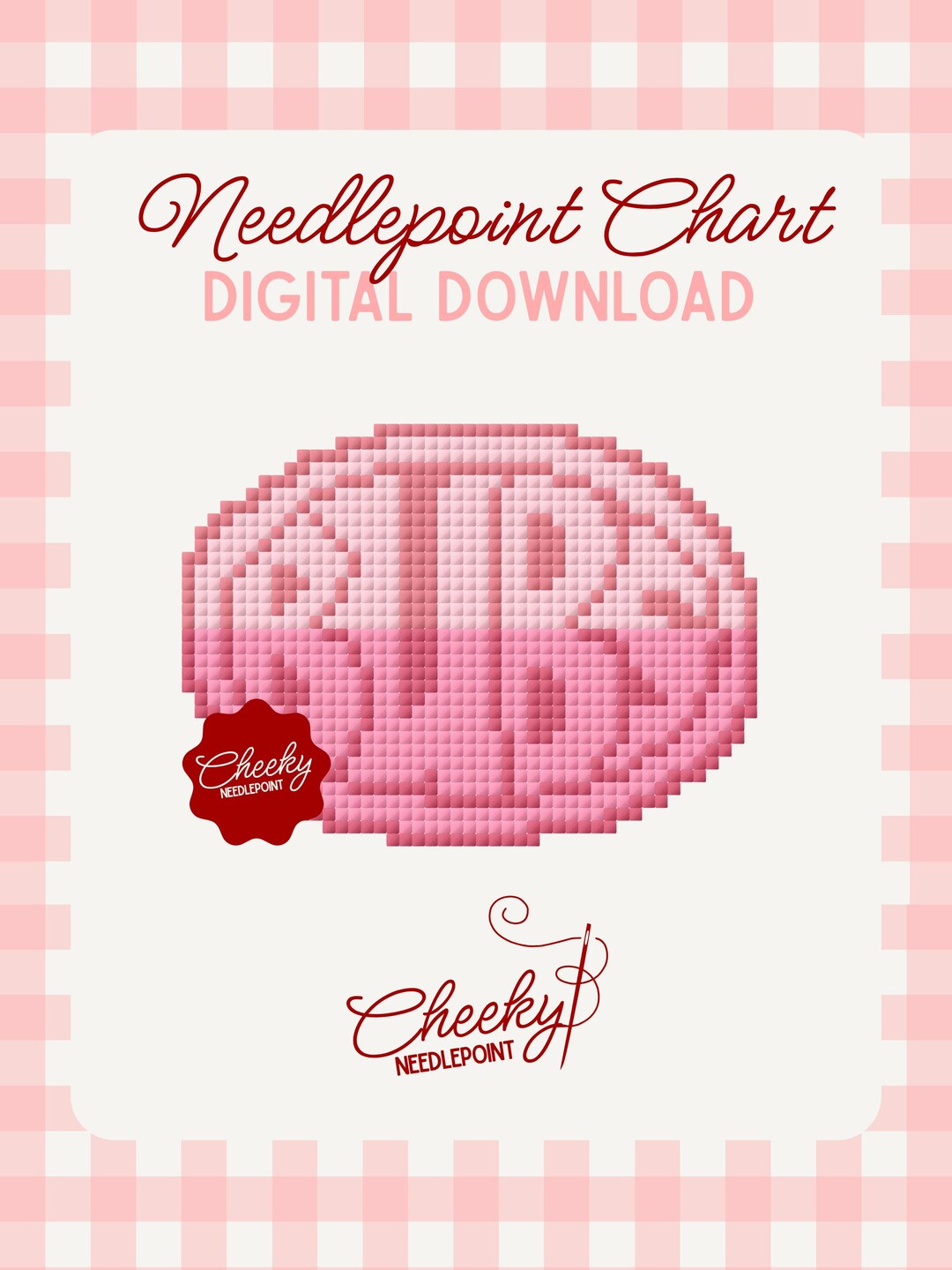 Bubs Strawberry Pomegranate Needlepoint Chart Pattern (digital Download ...