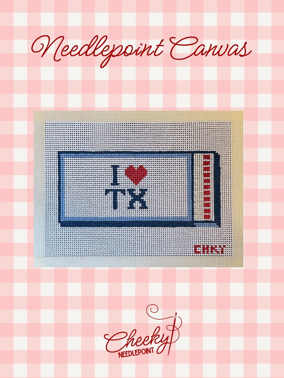 PRE-ORDER I Love TX Matchbox | Needlepoint Handpainted Canvas | 13 Mesh ...