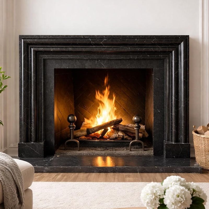 Marble Mantel Nero - Etsy