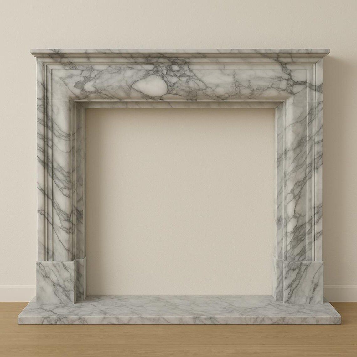 Calacatta Oro Marble Fireplace Mantel, Hand Carved Marble Fireplace ...