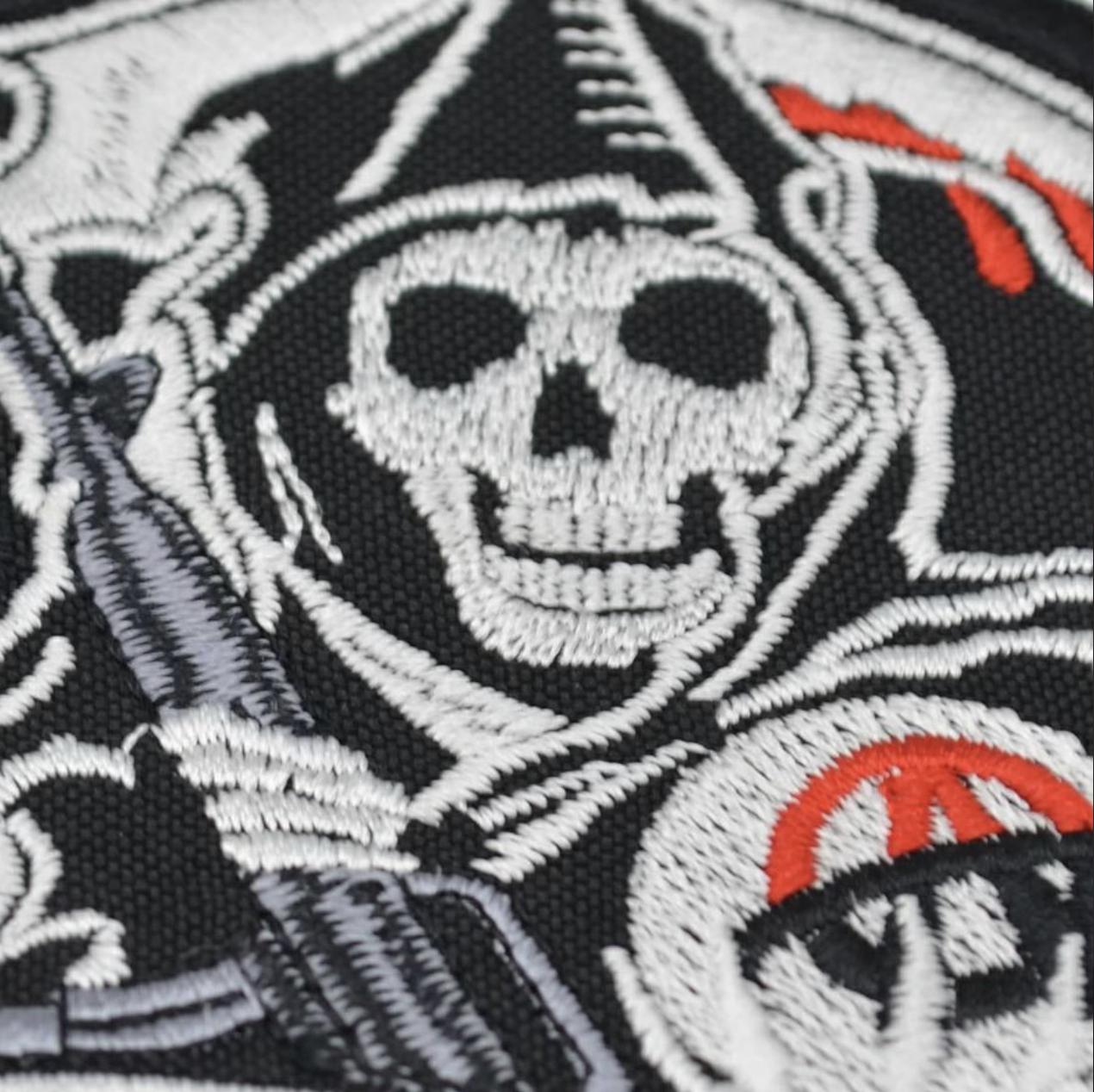 Sons of Anarchy SAMCRO Embroidered Sew-on Patch | Grim Reaper Skull ...