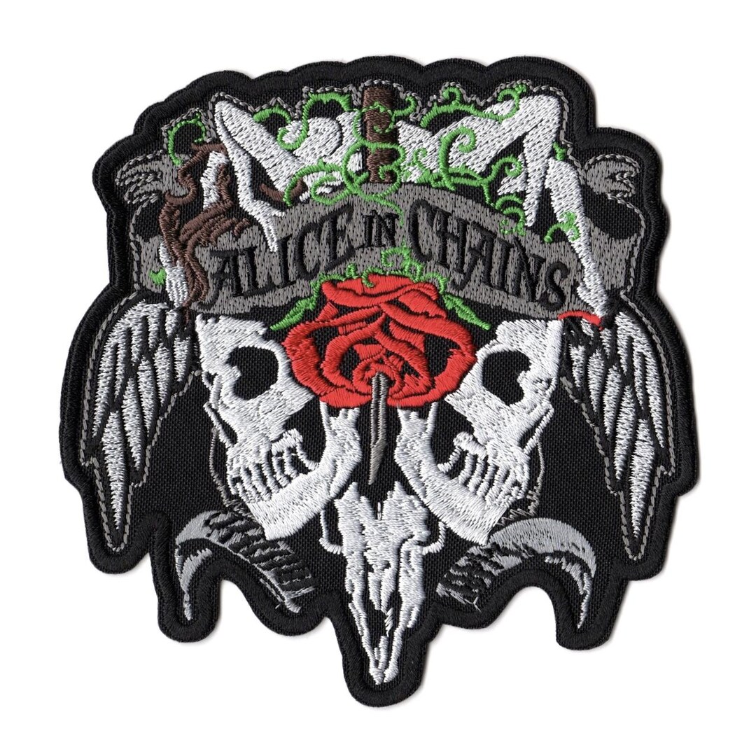 Écusson à coudre brodé Alice In Chains | Logo de groupe de heavy metal ...