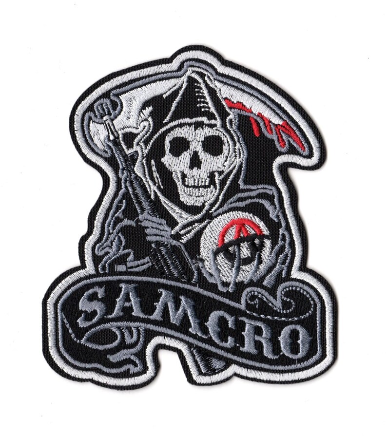 Sons of Anarchy SAMCRO Embroidered Sew-on Patch | Grim Reaper Skull ...