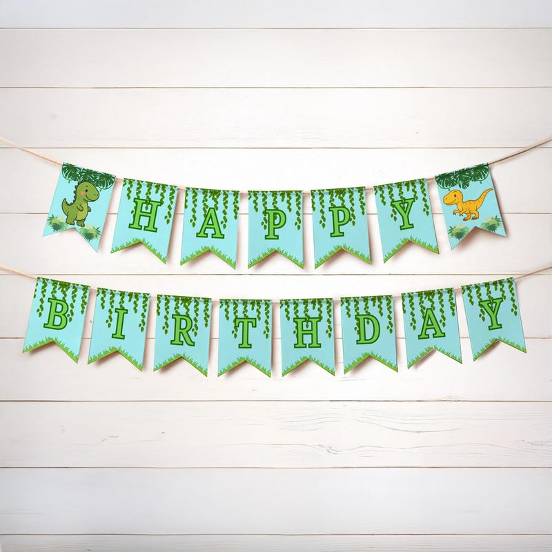 Dinosaur Banner - Etsy