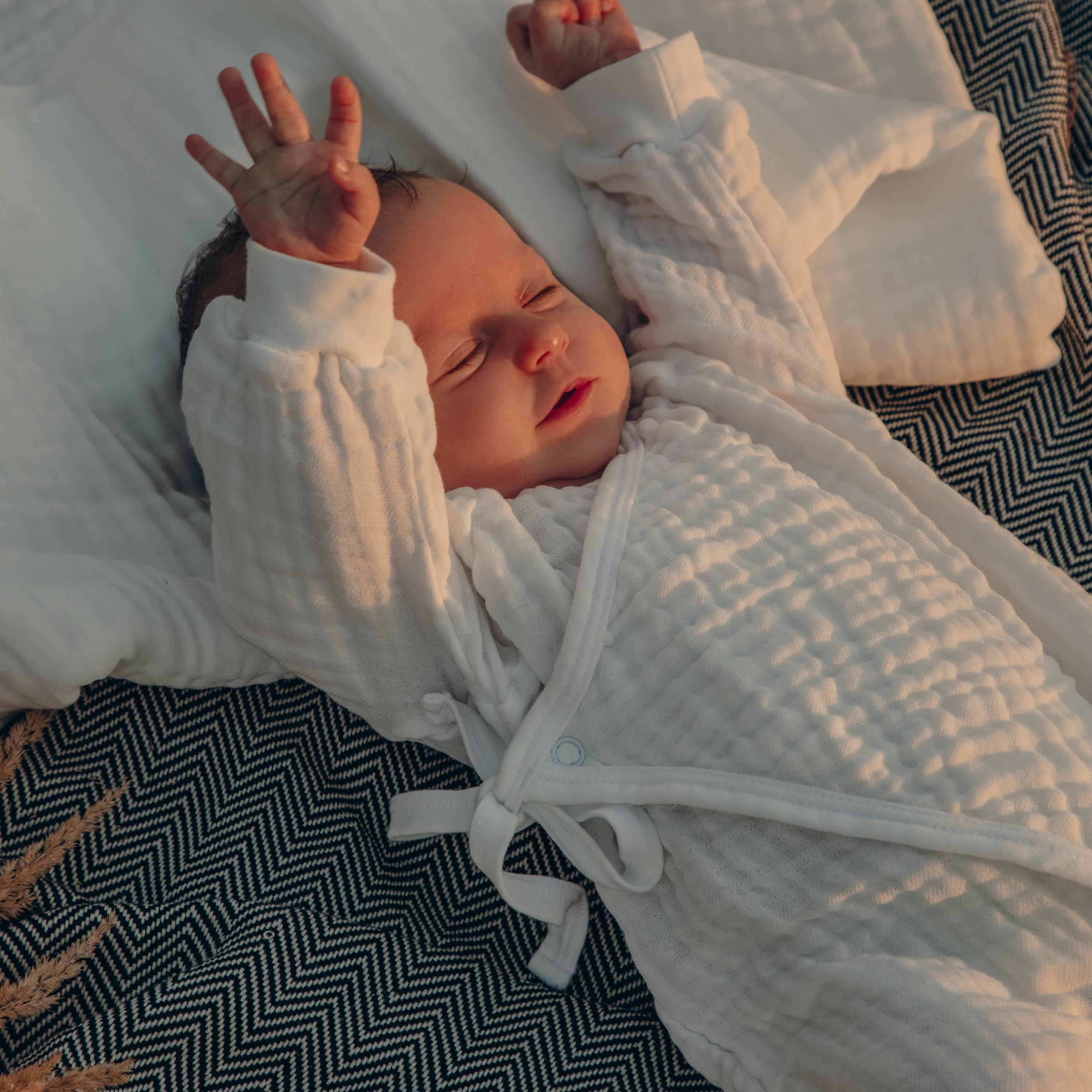 Organic Cotton Kimono Onesie, GOTS Certified, Soft Newborn Baby One ...