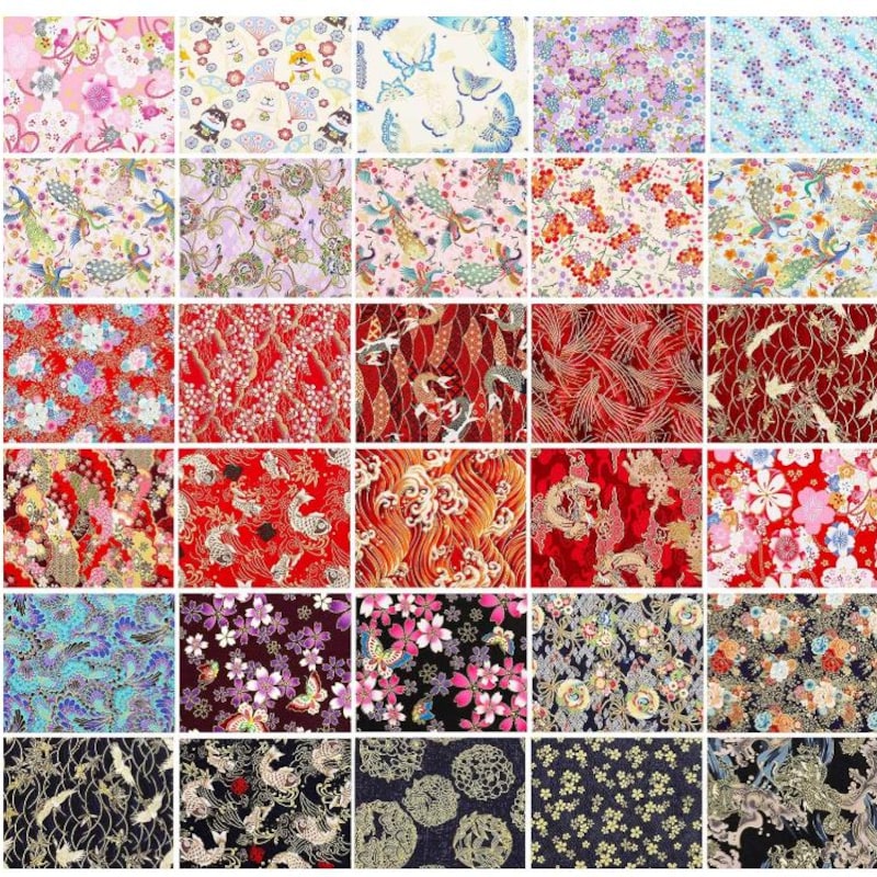 Green Japanese Fat Quarters - Etsy