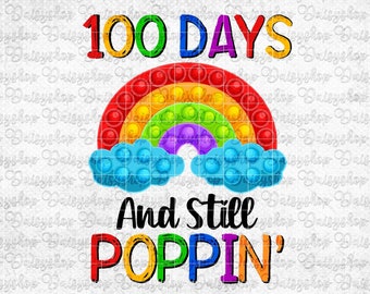 100 Days of School and Still Poppin Svg | Etsy