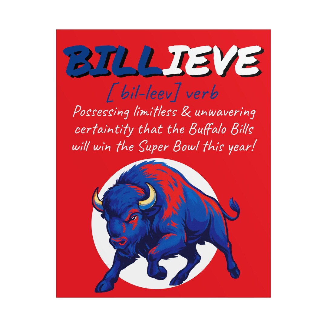 Buffalo Bills Fan Poster - Billieve Definition - Etsy