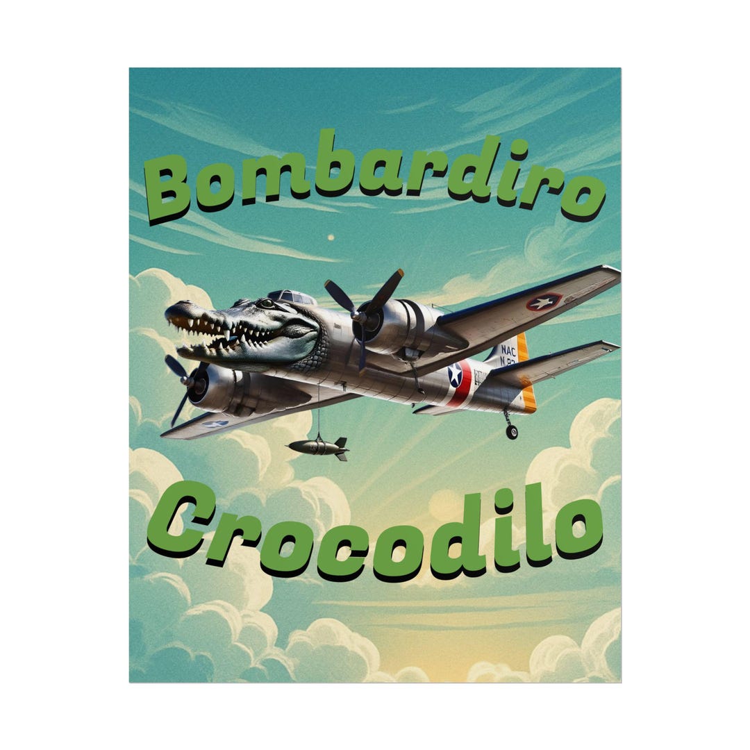 Italian Brainrot Poster - Bombardino Crocodilo - Etsy Canada