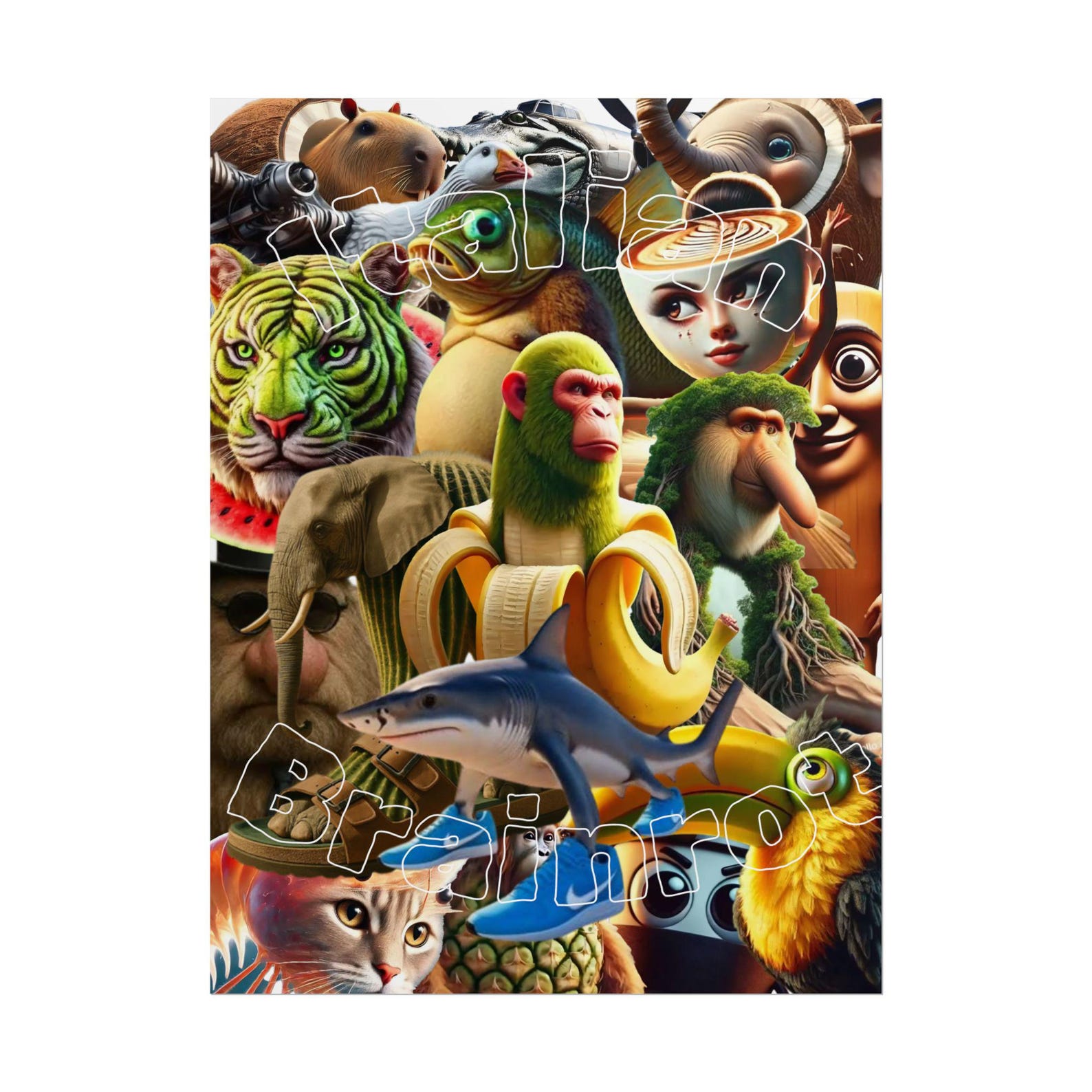 Italian Brainrot Poster - All Characters! - Etsy