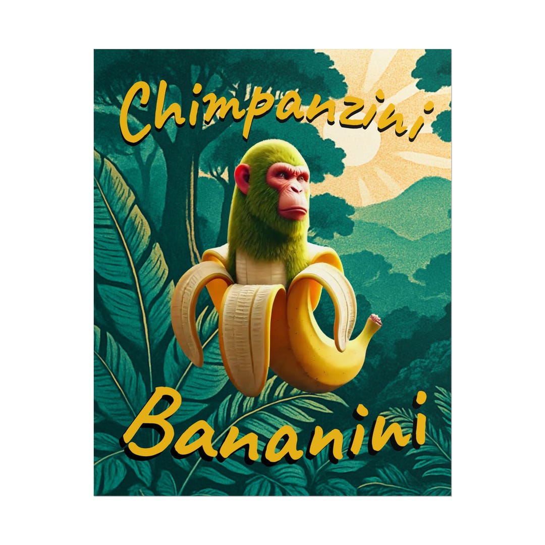Italian Brainrot Poster - Chimpanzini Bananini - Etsy