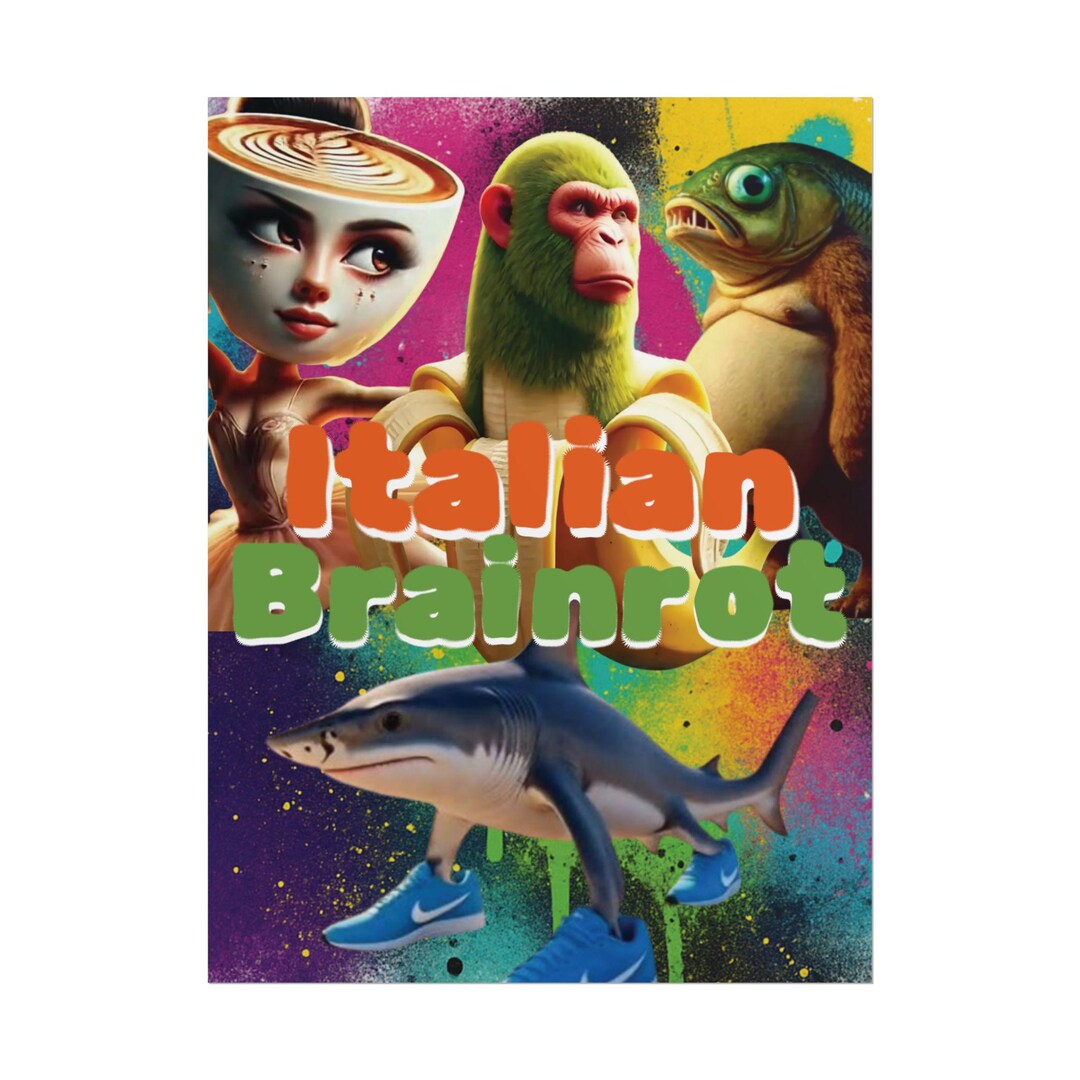 Italian Brainrot Color Splash Poster - Etsy