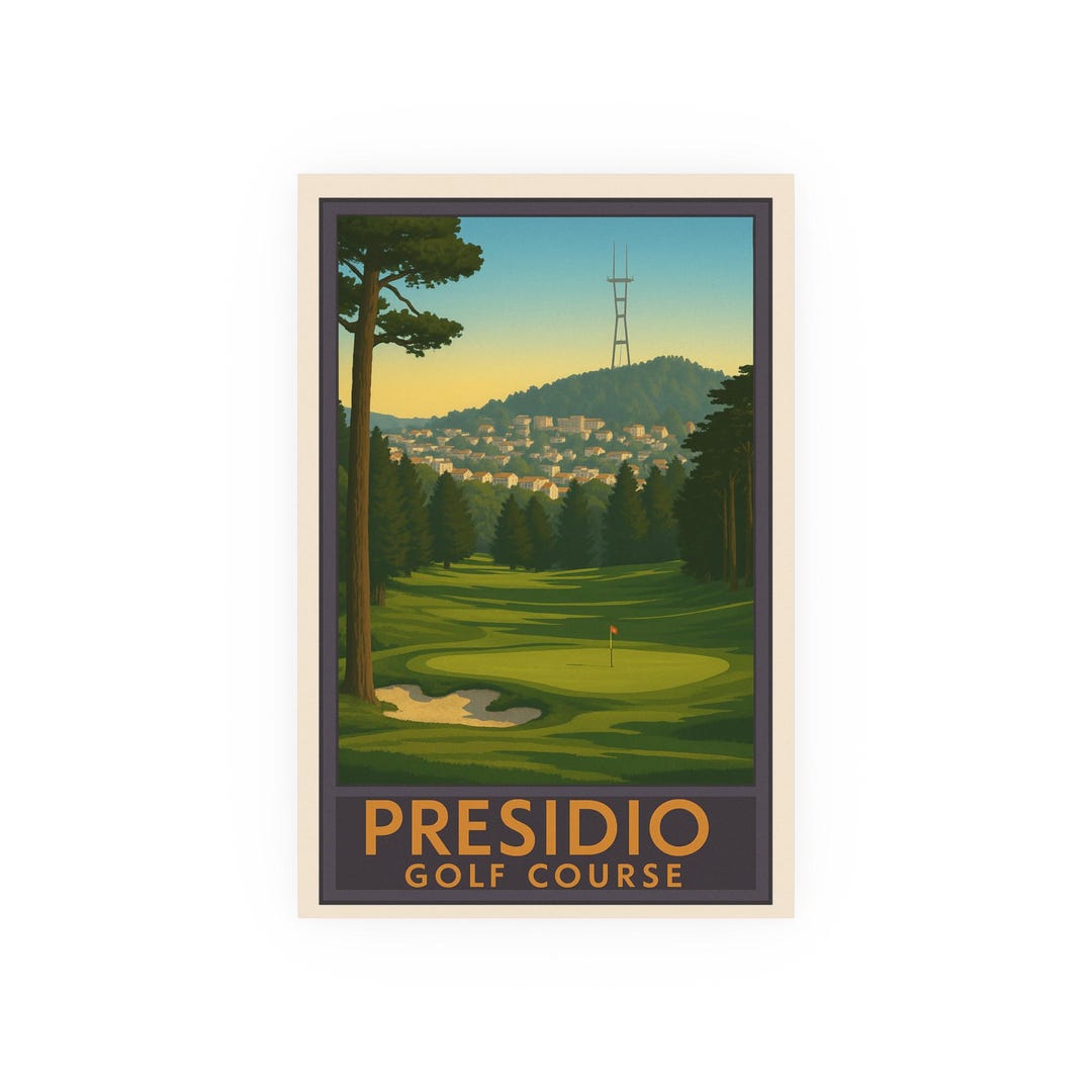 Presidio Golf Course Poster - Vintage Golf Print - Hole 15 Presidio ...