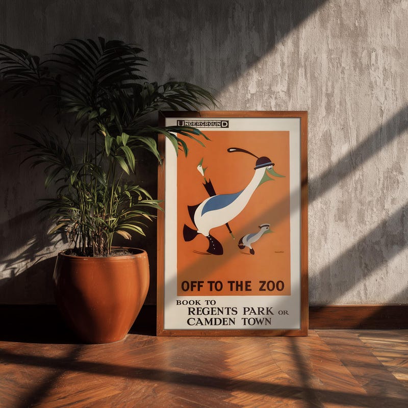Vintage London Zoo Poster - Etsy