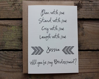 Bridesmaid poem | Etsy