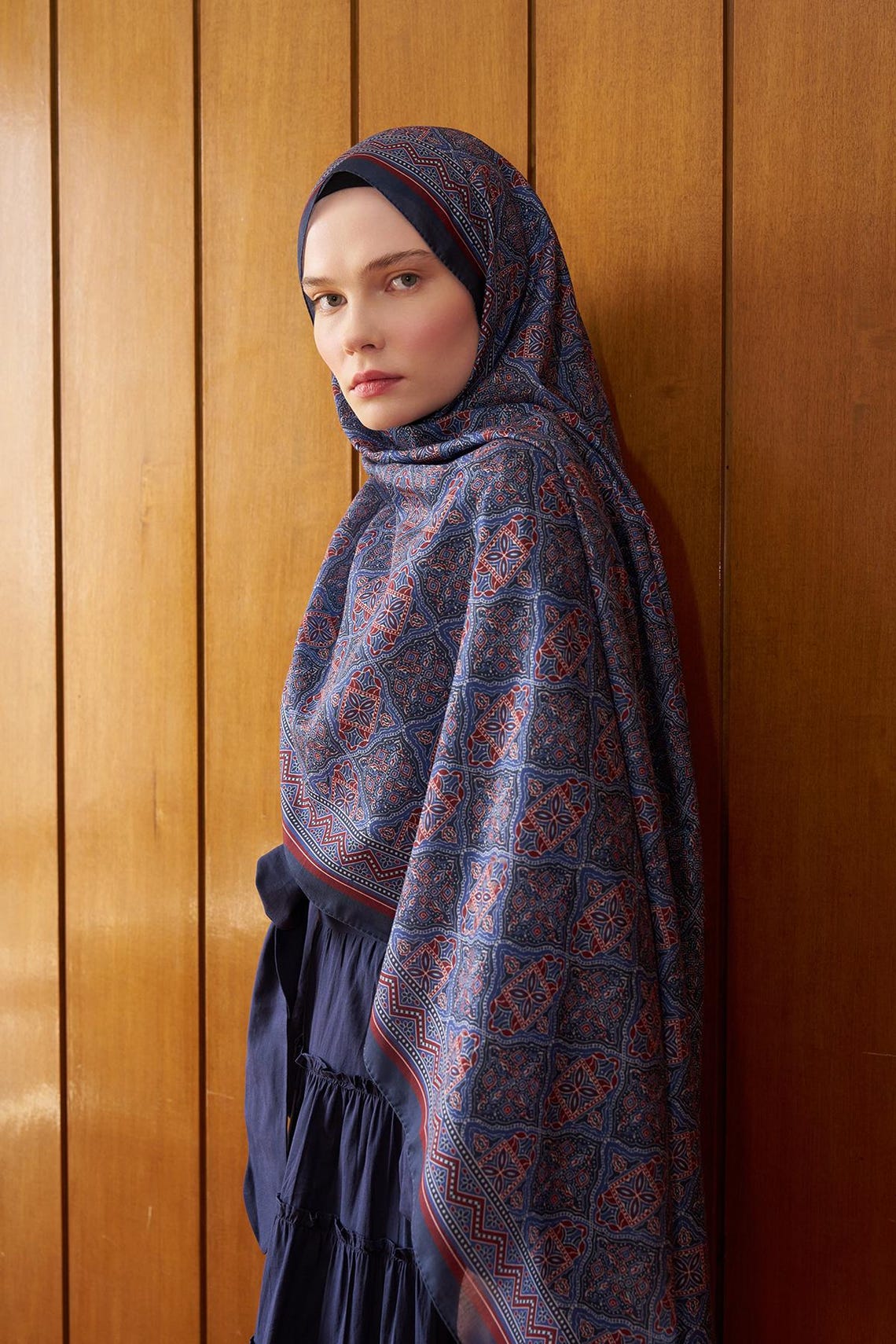 Motif Pattern Cotton Hijab 75x200cm | Lightweight Muslim Headscarf ...