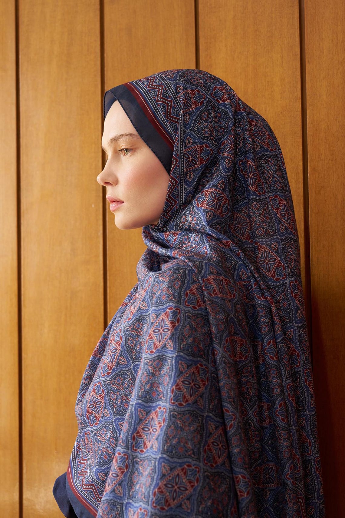 Motif Pattern Cotton Hijab 75x200cm | Lightweight Muslim Headscarf ...