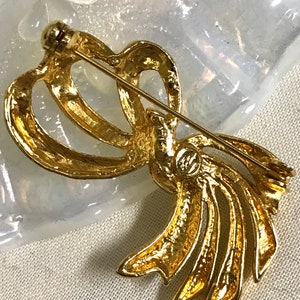 Swarovski Vintage Gold Bow Swan Mark Brooch - Etsy