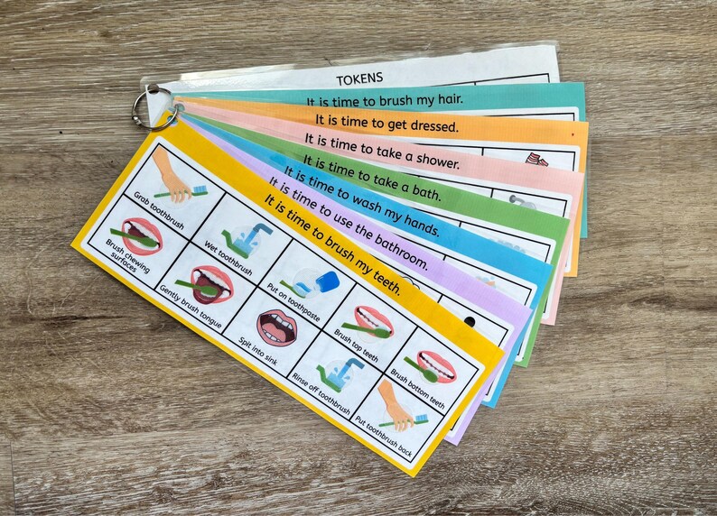 Daily Routine Visual Schedules–velcro Token Board–personal Hygiene - Etsy