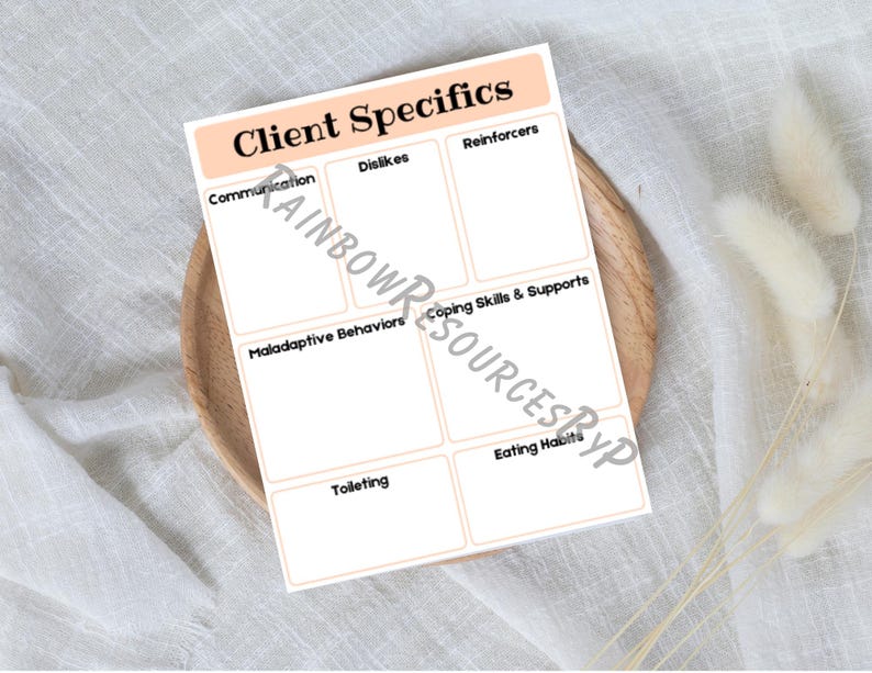 ABA Therapy Client Binder Editable Digital Download - Etsy