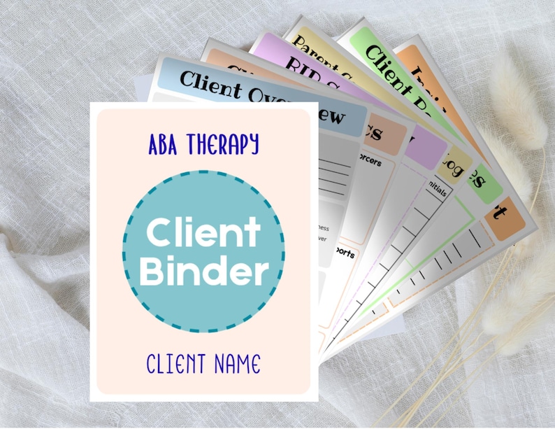 ABA Therapy Client Binder Editable Digital Download - Etsy