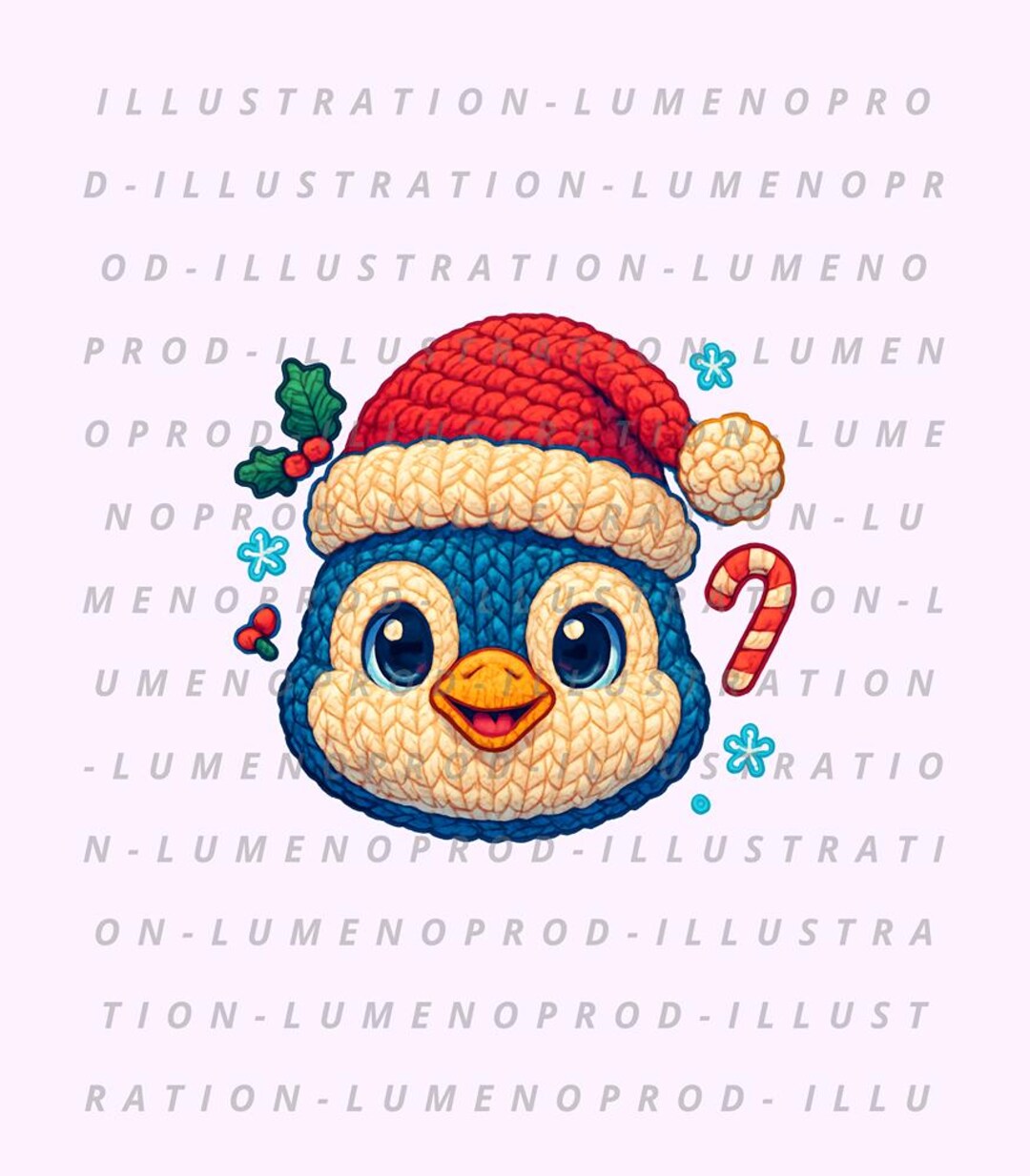 Penguin Crochet Faux Yarn PNG Christmas Digital Download - Etsy