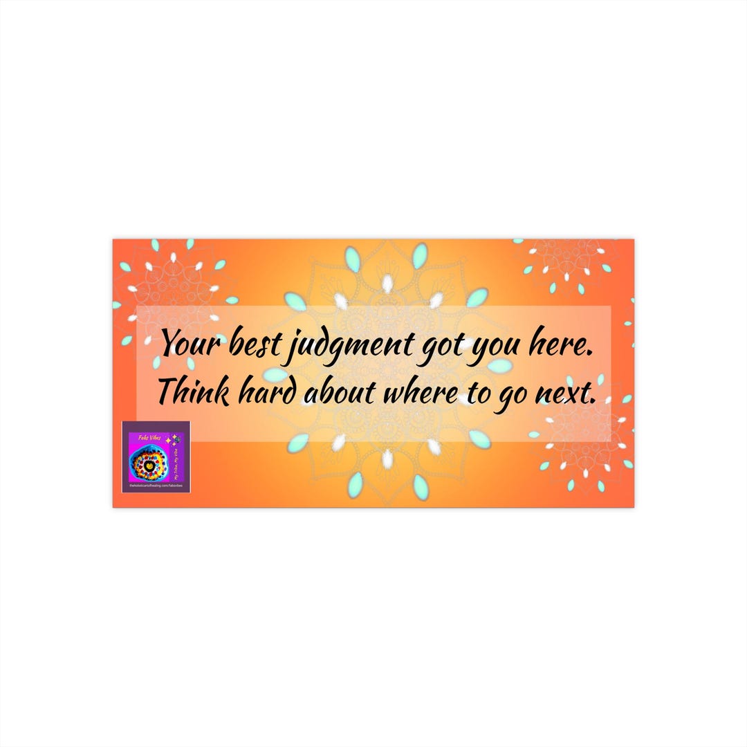 Mindfulness Bumper Sticker: Blossom Design, Positive Affirmation Car ...