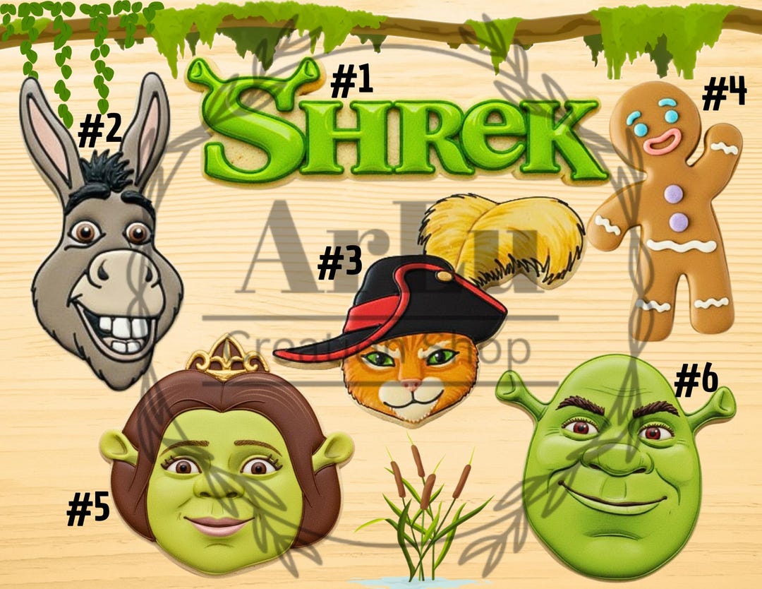 Green Ogre Shrek Cookie Cutter Characters - Etsy