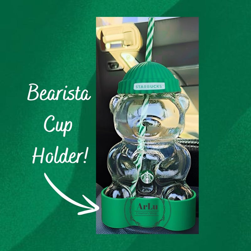 Pink Glass Bear Cup - Etsy