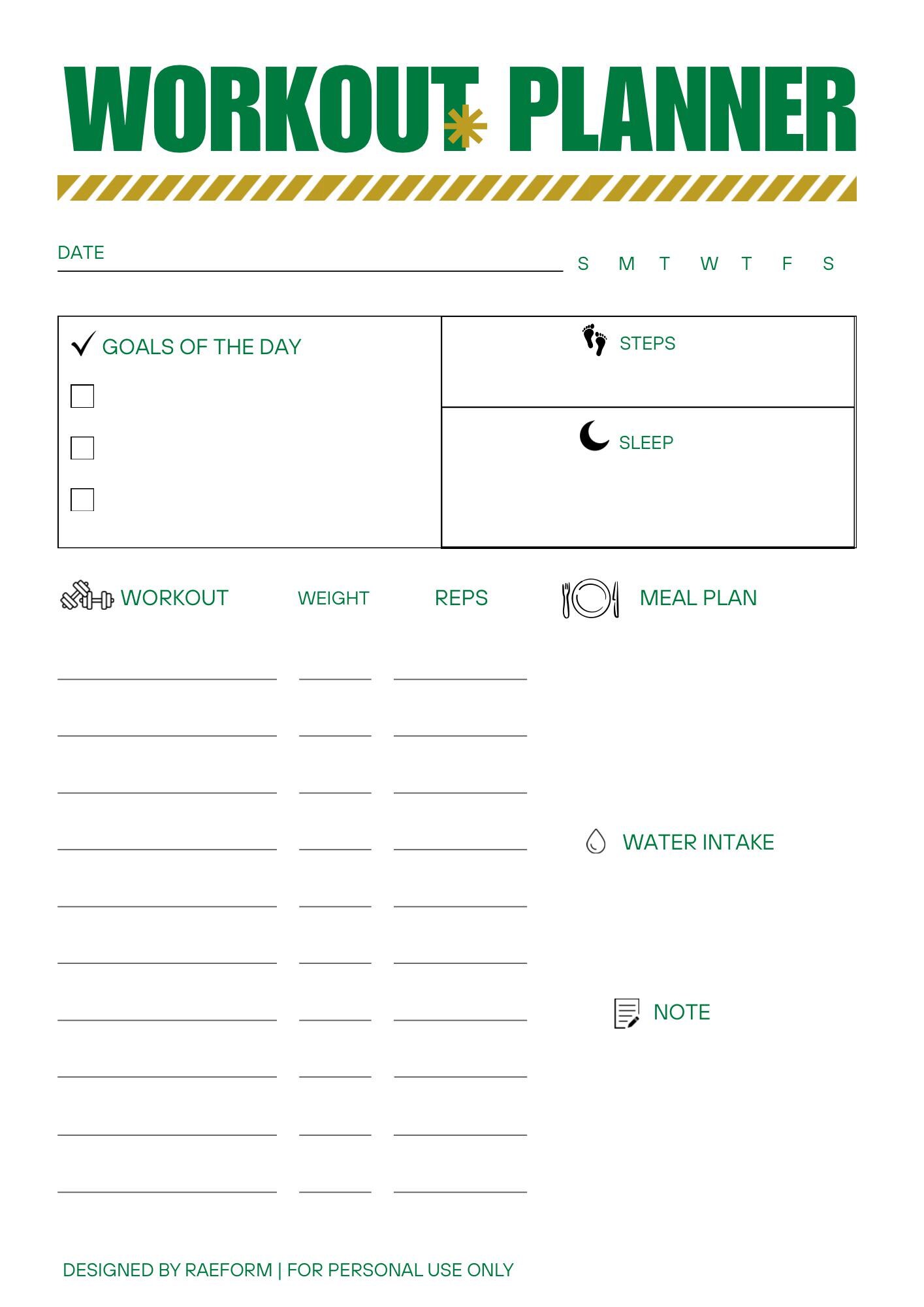Weekly Fitness & Wellness Tracker | Printable PDF | Workout, Hydration ...