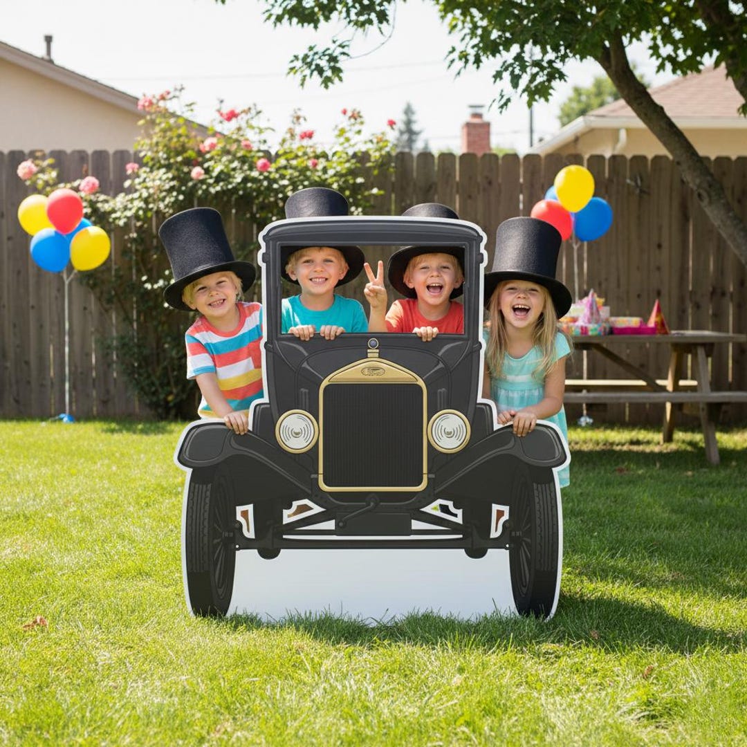 Vintage Automobile Photo Booth Frame | 1900s Car Prop, Retro Party ...