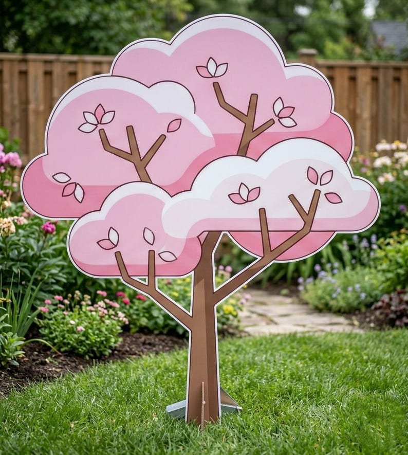 Sakura Tree Standee, Cherry Blossom Party Prop, Floral Spring Decor ...