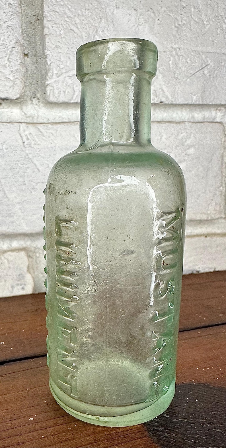 RARE 1800s Lyonmed Liniment Glass Bottle - New York, Mexican, Mustang ...