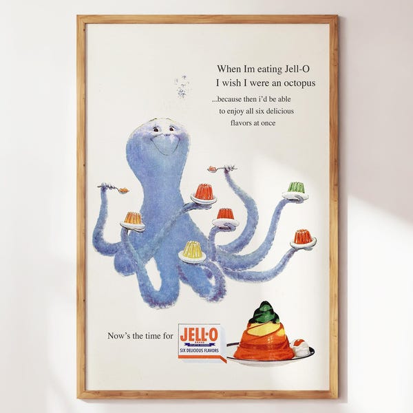 Vintage Jello Poster - Etsy