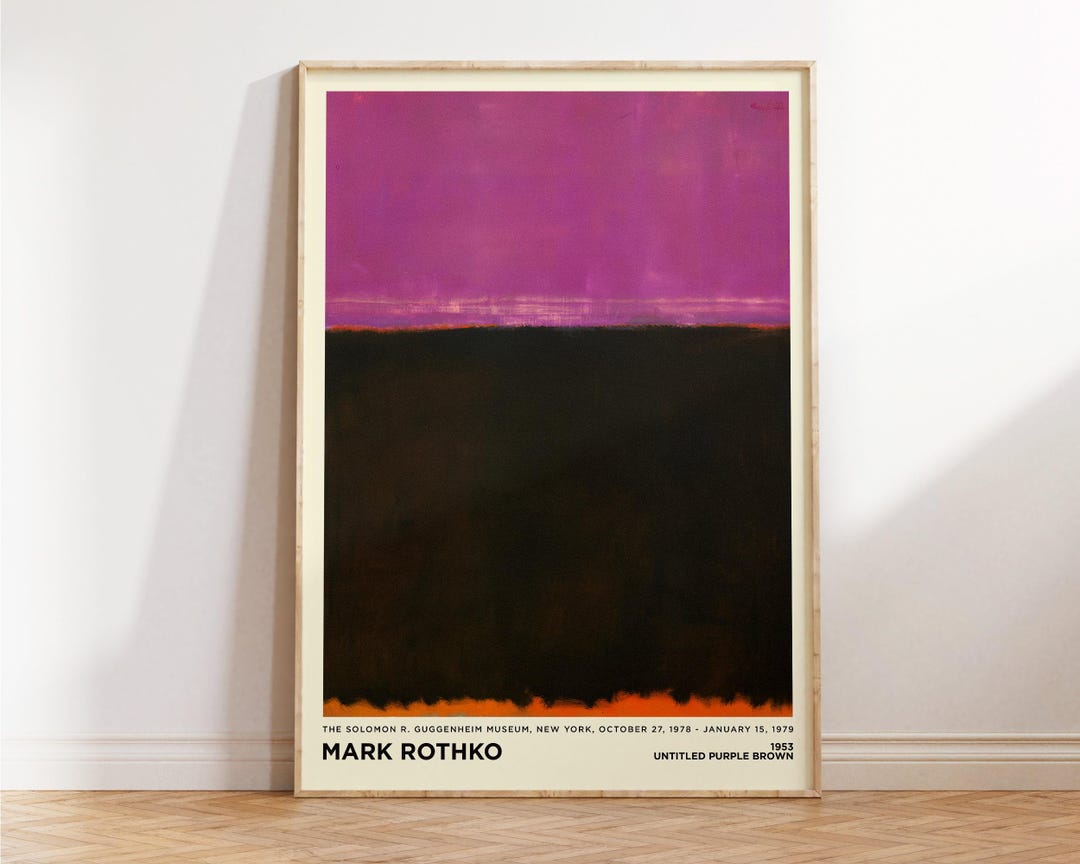 Mark Rothko Print - Purple Black Painting Large Abstract Wall Art for ...
