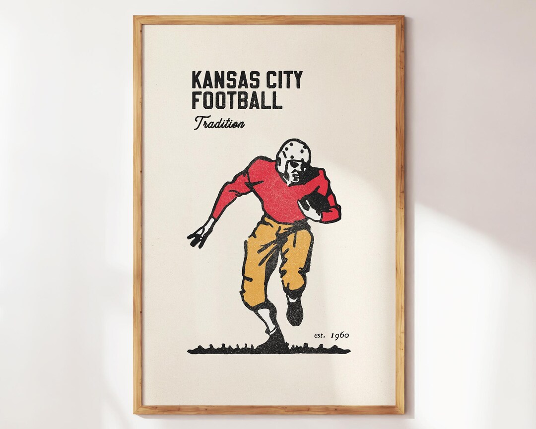 Kansas City Football Poster, American Football Posters, Gift for ...