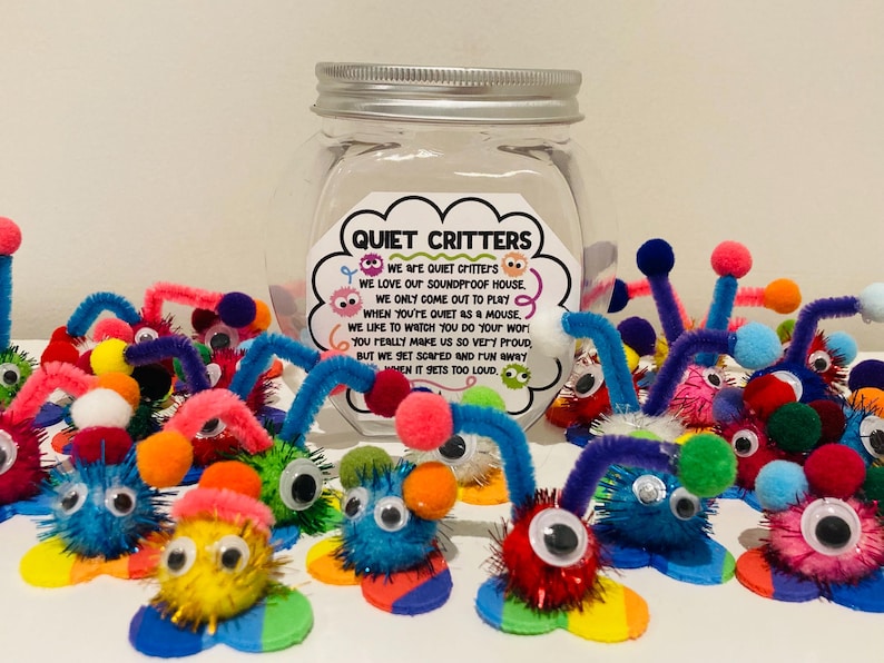 Handmade Quiet Critters - Classroom Listening Aid - Set of 30 Rainbow ...
